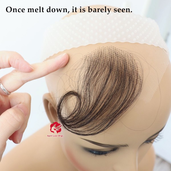 One Pair HD Swiss Lace Baby Hair Strips Edges Strips Fake Edges