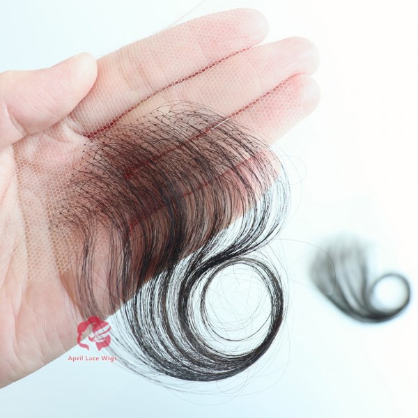 One Pair HD Swiss Lace Baby Hair Strips Edges Strips Fake Edges